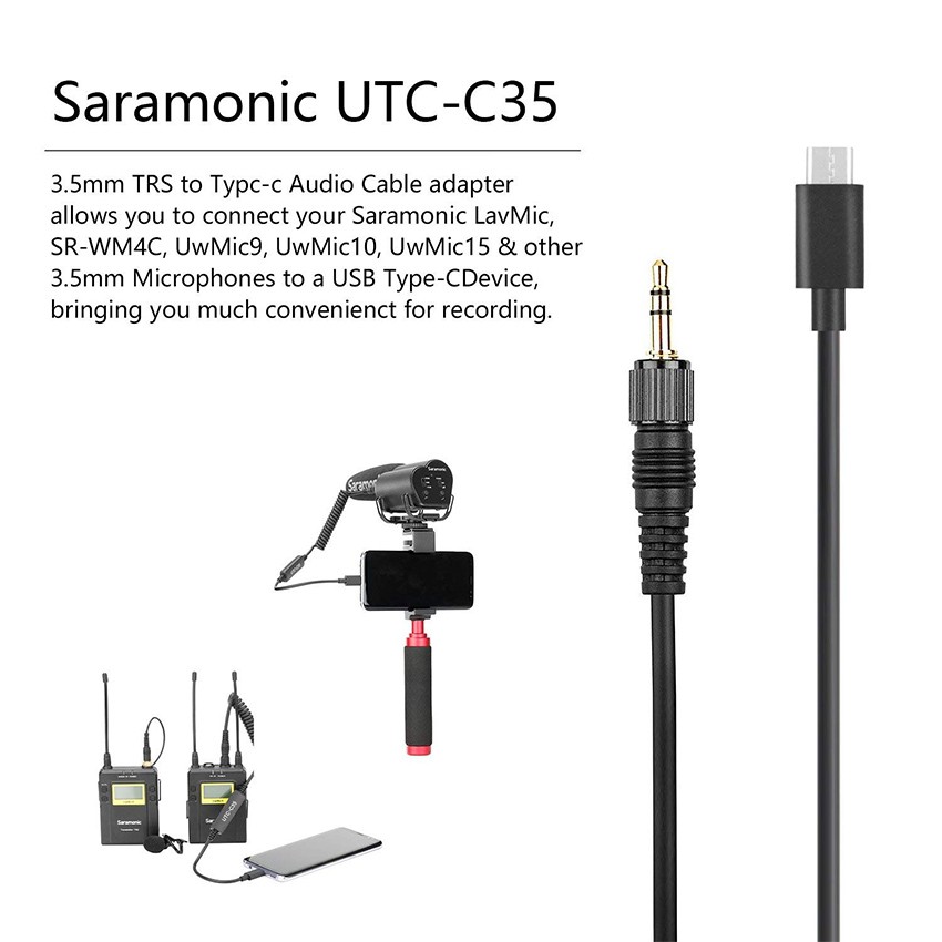 TRS TO Type-C Microphone Cable audio adapter